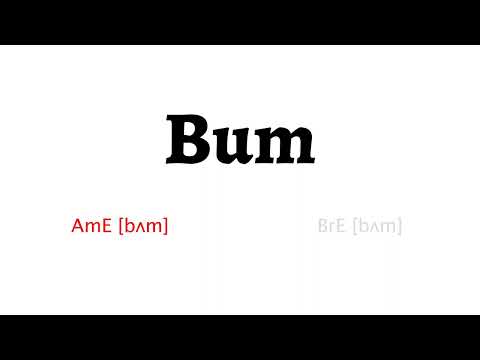 How to Pronounce bum in American English and British English