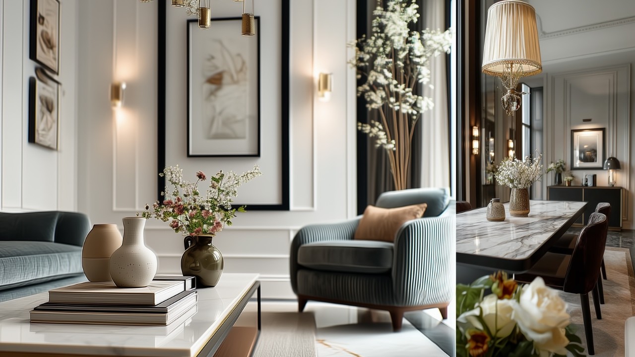 Modern Transitional Interior: Next Level High-End Decor with Elegant Furniture and Warm Colors