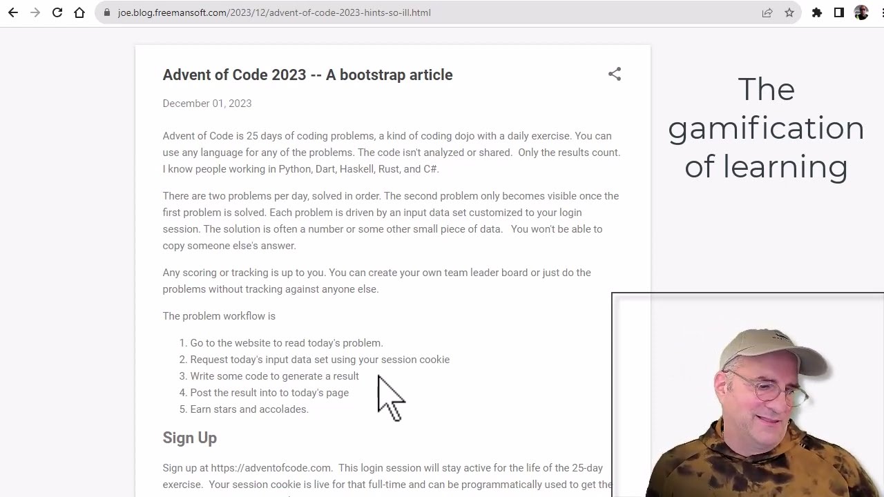 Advent of Code 2023 - teaching yourself new software techniques with some gamifiication