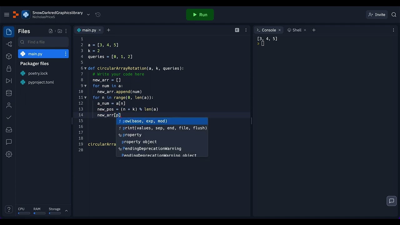 Hackerrank Circular Array Rotation - Python Solution