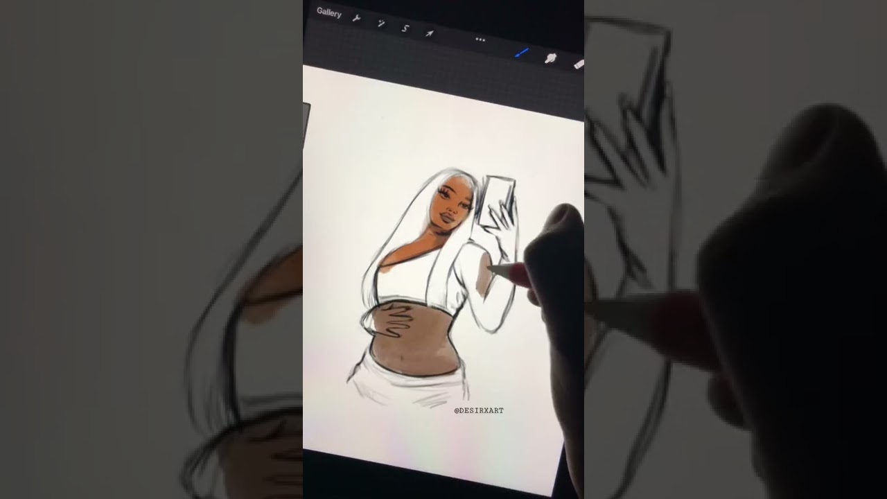 ANATOMY PRACTICE DRAWING ✨ #digitalart #shorts #artist