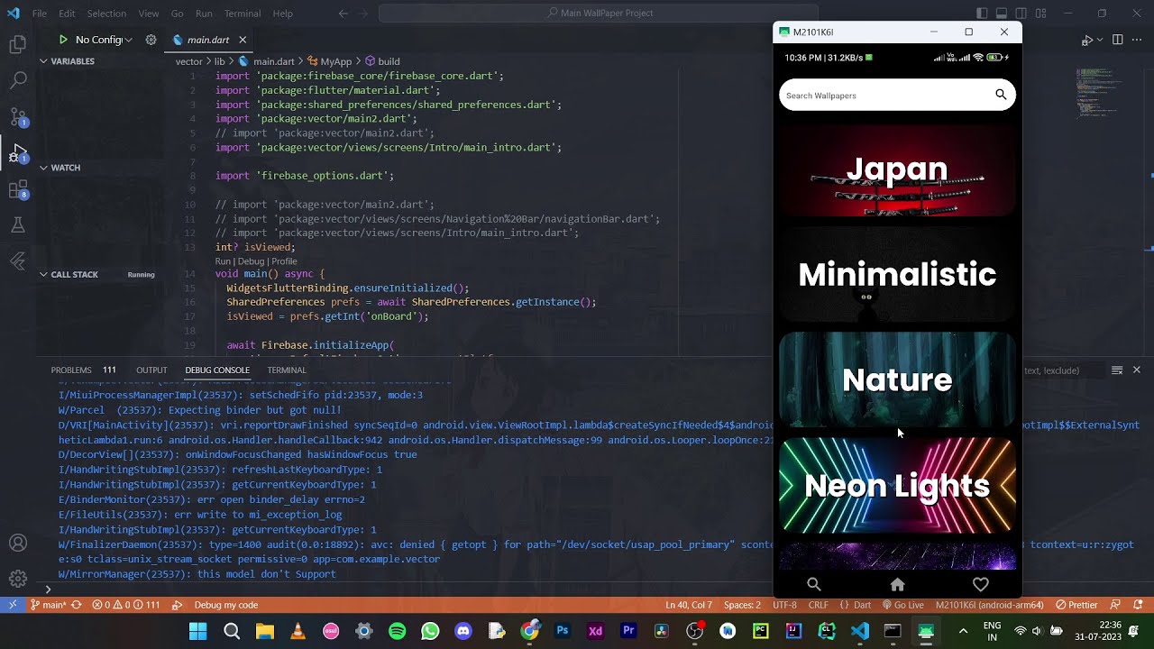 Envision Wallpaper App - My Flutter Wallpaper App Review