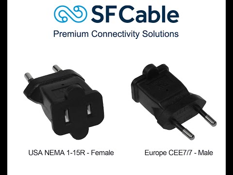 Travel Ready: SF Cable USA to Europe Plug Adapter