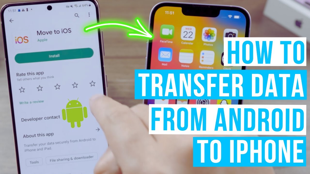 How to TRANSFER DATA FROM ANDROID TO IPHONE wirelessly