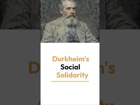 Social Solidarity By Durkheim @sociologylearners1835