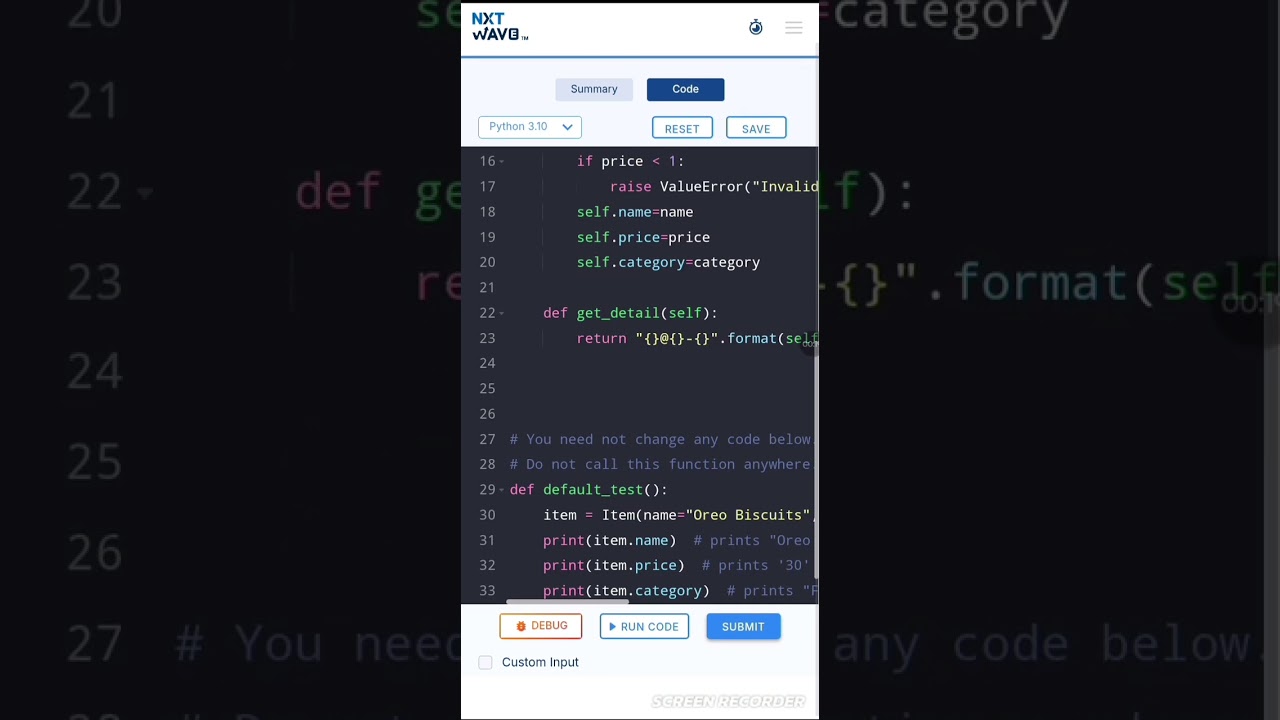 Item using Python CCBP Nxtwave #coding #correctcoding #programming #nxtwaveccbp #python #codereading