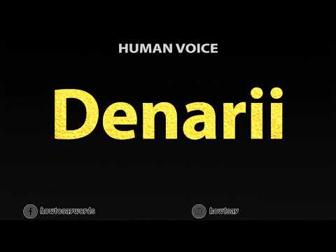 How To Pronounce Denarii