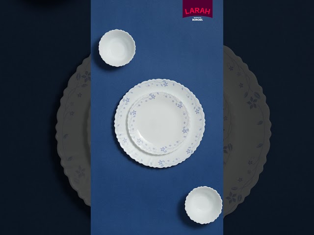 Dinner Set - Larah by Borosil Blue Eve Silk Series Opalware Dinner Set ...