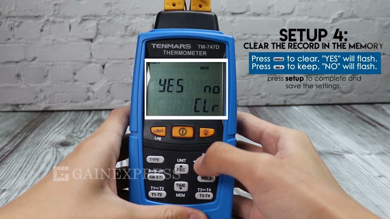 TM-747D Digital 4-Channel K /J/ T / E/ R / S/ N Type Thermocouple Thermometer