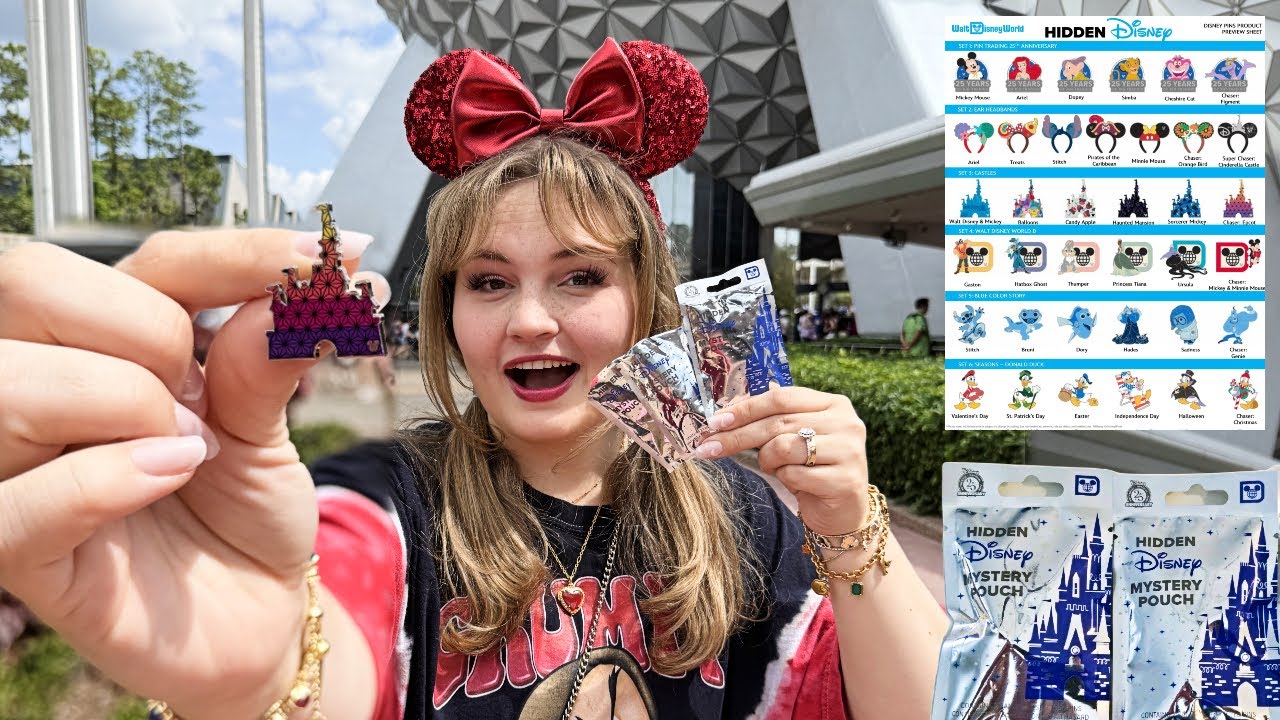 Epcot Hidden Mickey Chaser HUNT | Unboxing 2025 Hidden Disney Mystery Pouches!