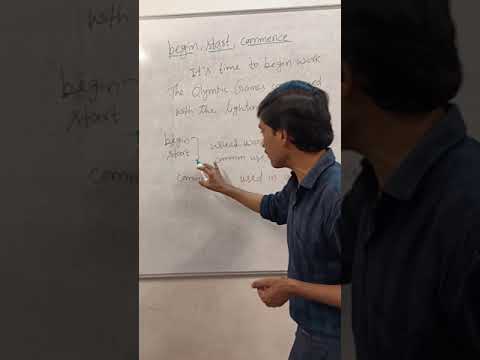 #shorts#uses of the words: begin, start & commence#synonyms#
