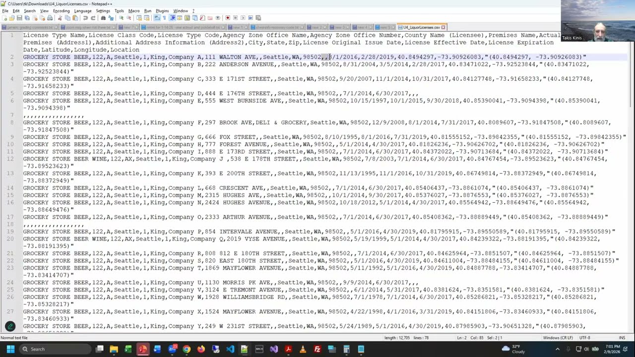 Data Analytics 1 - Unit 4 Exercises Part 1 - Import and Clean Data - Spring 2026