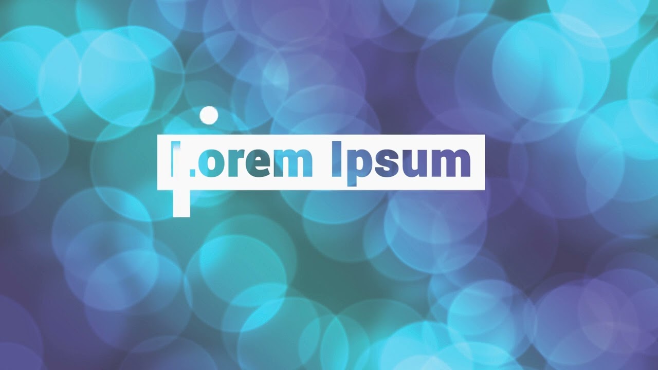 Typography Titles After Effects Template