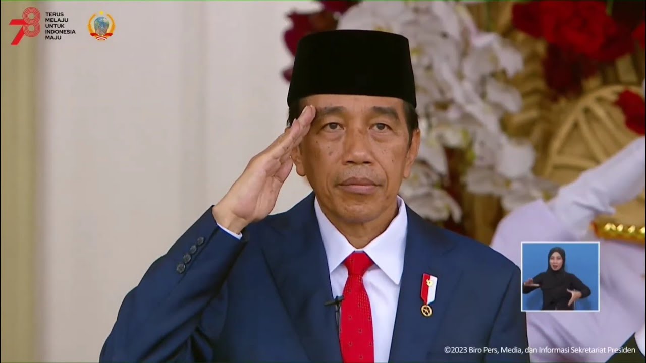 Indonesia National Anthem | Flag Lowering Ceremony on Independence Day 2023
