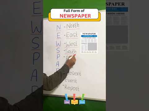 Full Form of NEWS PAPER | English Vocabulary