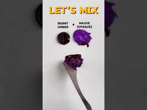 Burnt Umber + Mauve opaque | Guess the mixing colors #colormixing #colorcombinations #youtubeshorts