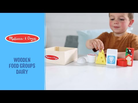 Melissa & Doug Wooden Food Groups Play Set – Dairy