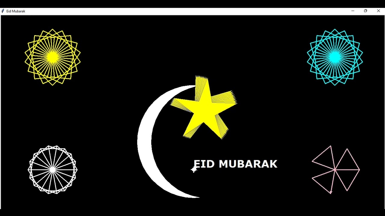 Wish Eid Mubarak Using Python Code | Fun Code With Python