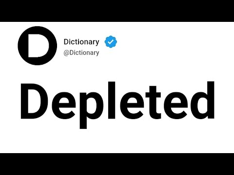Depleted Meaning In English
