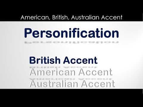 Personification - How to Pronounce Personification in British Accent, Australian Accent