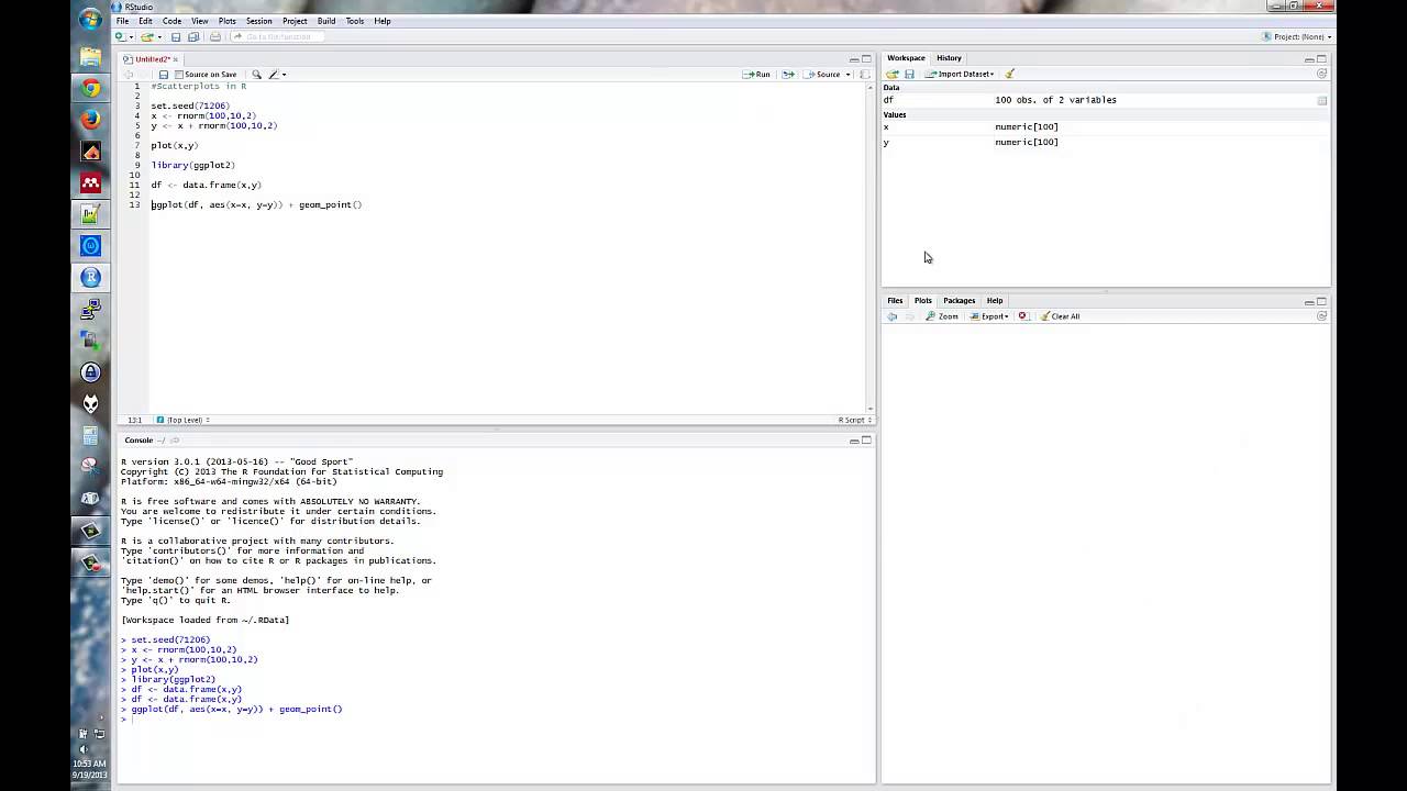 Basic scatterplots with ggplot2