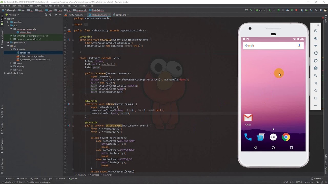 Cut/ crop bitmap in canvas android