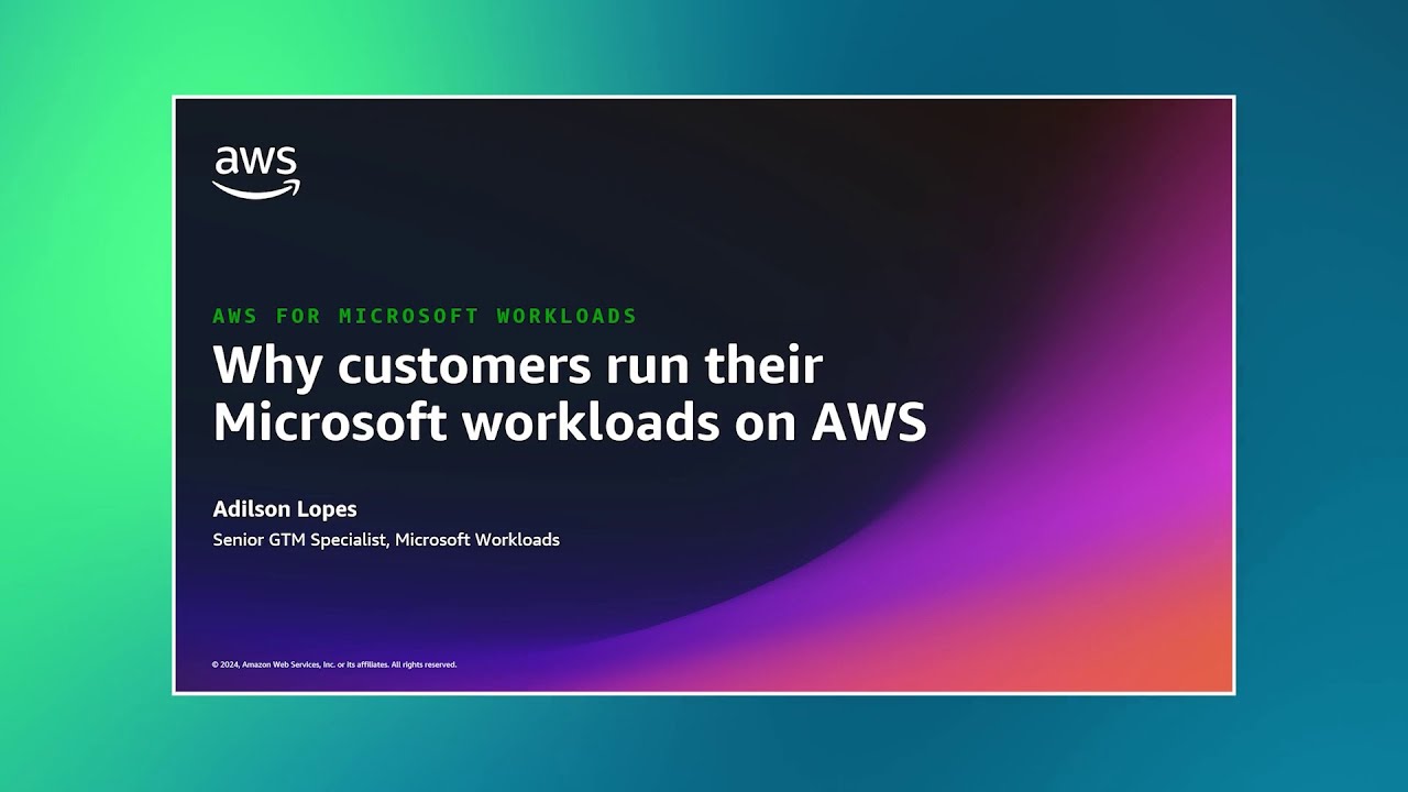Why customers run their Microsoft workloads on AWS | Amazon Web Services