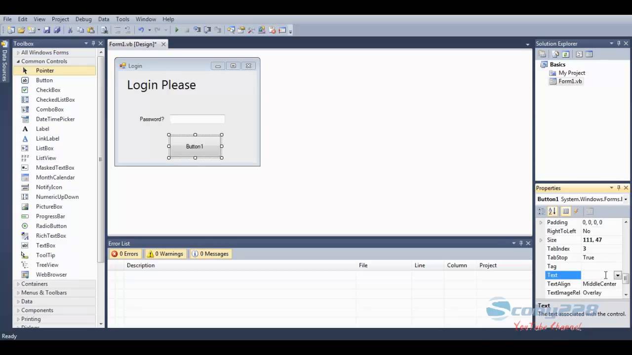 Basics To Visual Basic Part 1 [HD]