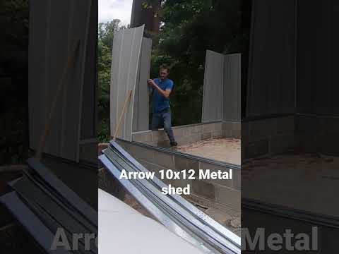 Arrow 10x12 metal shed build
