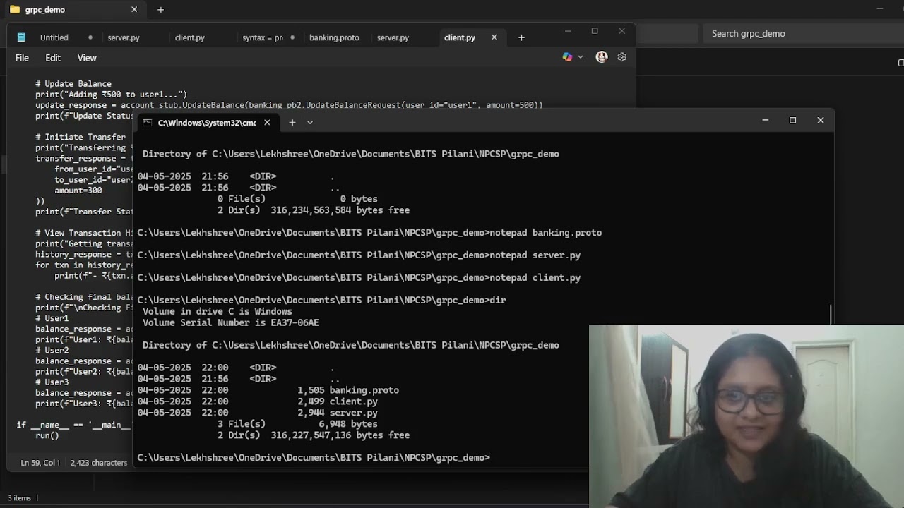 gRPC-Based Distributed Banking System | Python Project with Protobuf & Client-Server Communication