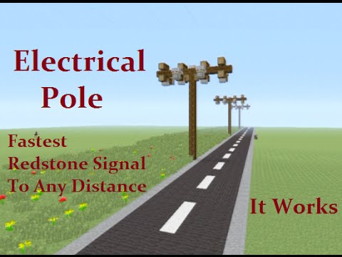 Tutorial : Electrical Pole and IT WORKS ... Minecraft Map
