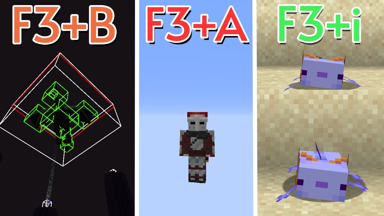 Every f3 keybind tool in Minecraft Java Edition