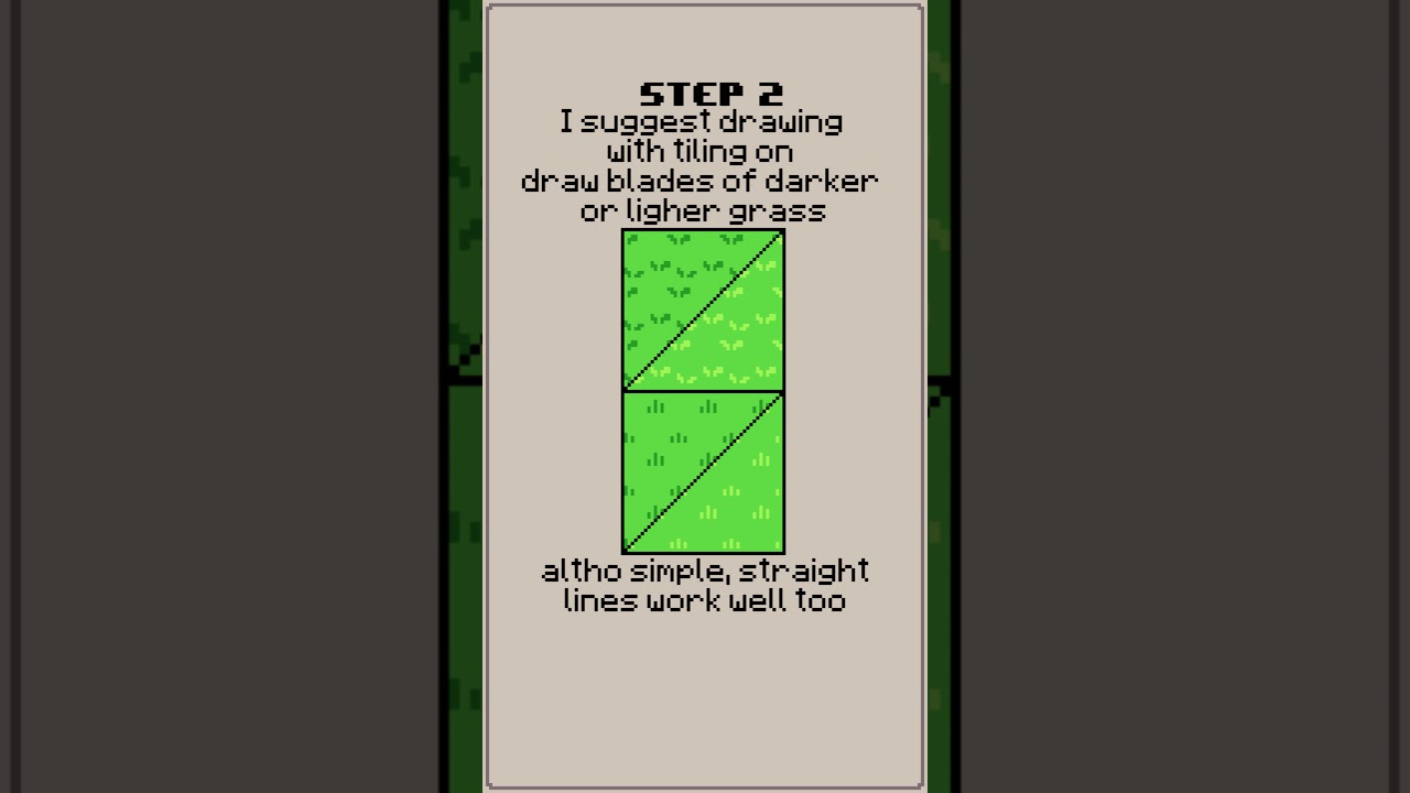 Pixel art Grass Tile [tutorial] #Shorts
