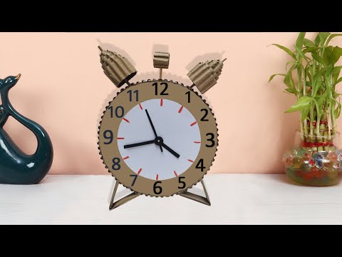 How to make table clock at home | Cardboard clock | Diy table clock