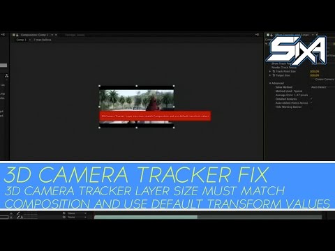 After Effects | 3D CAMERA TRACKER error fix