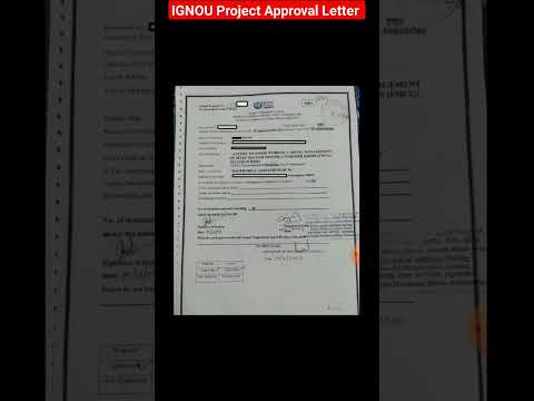 IGNOU Project Approval Letter #shorts #trendingshorts #ignouproject