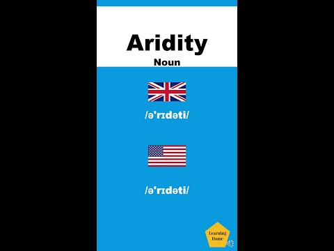 Aridity meaning pronunciation and synonyms #Shorts