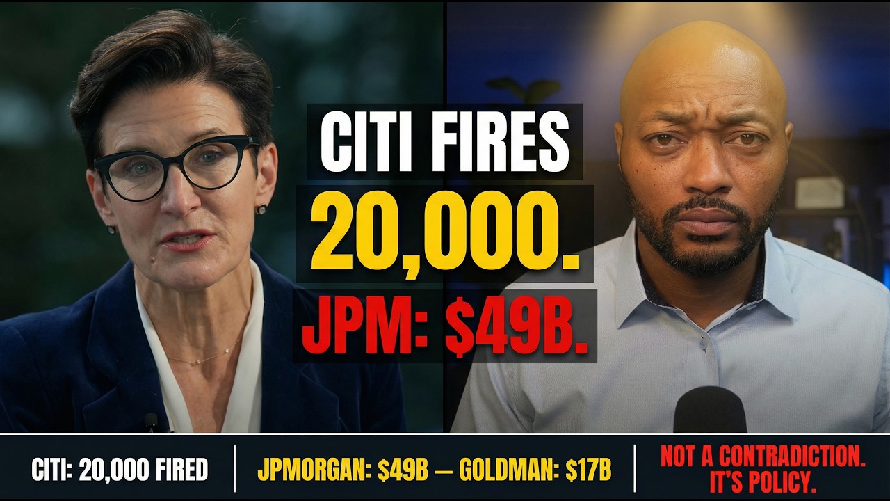 Citi FIRES 20,000 + JPMorgan Posts $49B + Goldman $17B — This Is Not a Contradiction. It's Policy