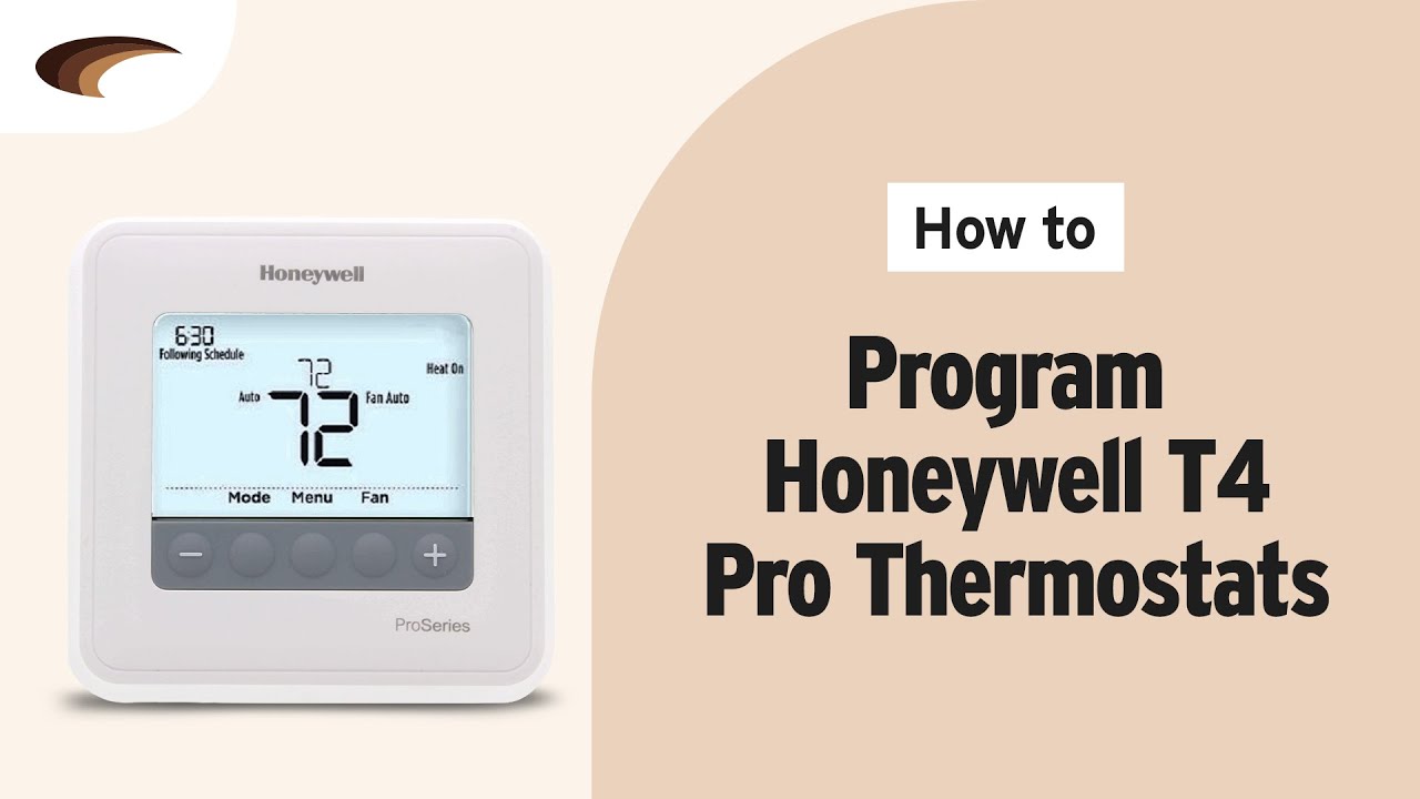 How to Program Honeywell T4 Pro thermostats