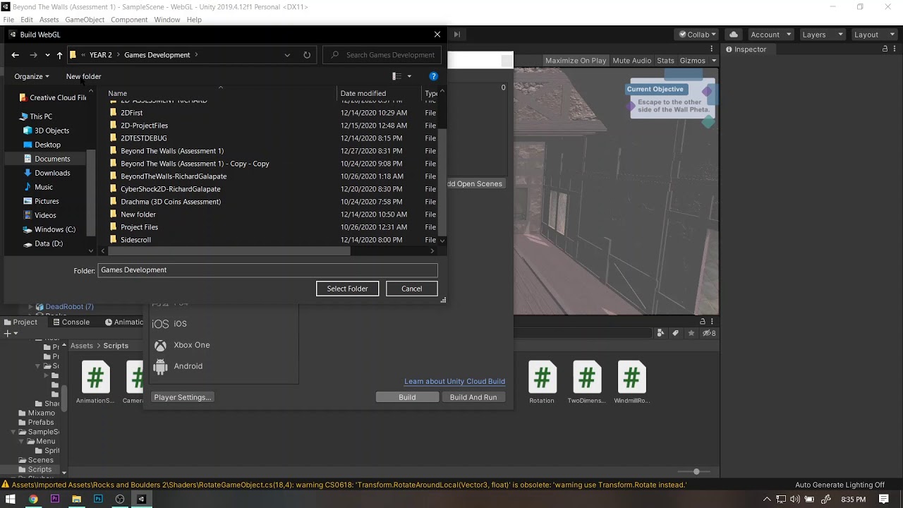 Export Unity Game to WebGL (Zip File)