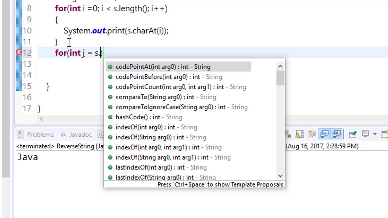 43  reverse string program in java