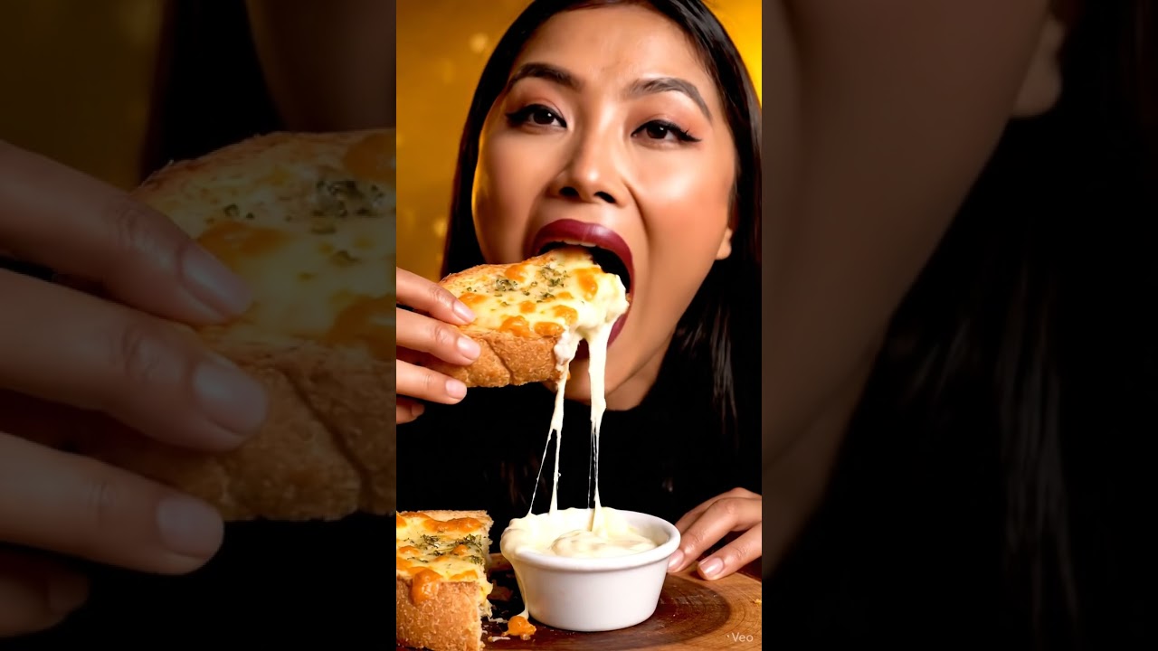 Let's try Cheese Garlic bread 🍞#shorts #mukbang #asmr