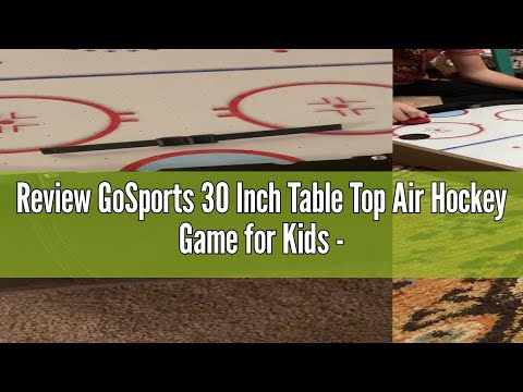 Review GoSports 30 Inch Table Top Air Hockey Game for Kids - Portable, Battery Operated Game Table -