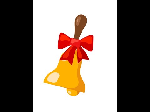 Lottie animation of a golden bell with a red bow