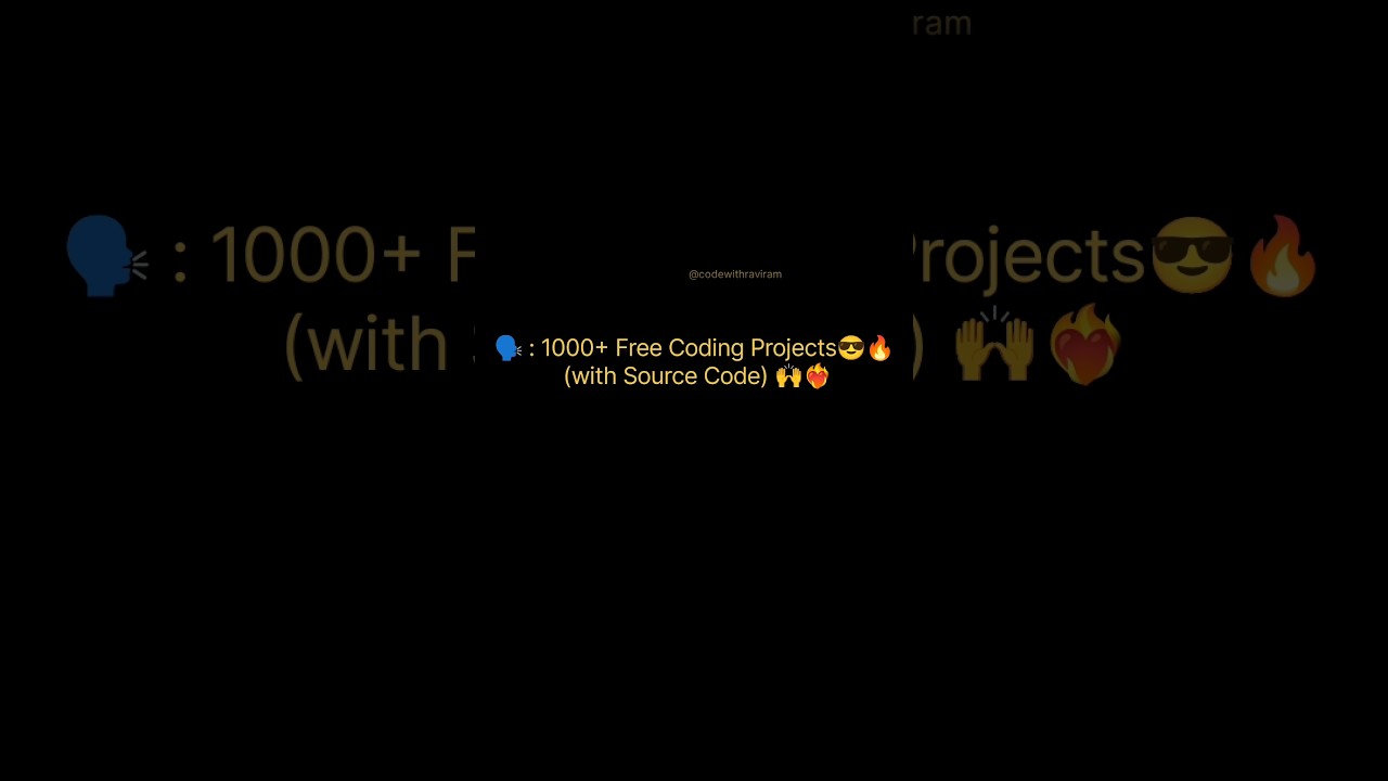 1000+ free coding projects with source code #explore #tech #explorepage #codinglife