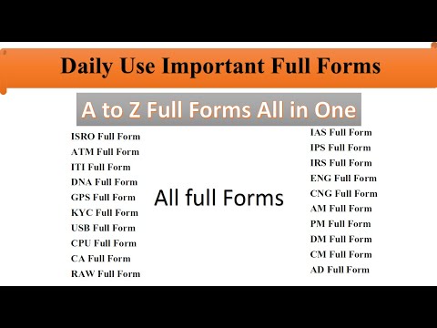 #Importantfullforms #a2zfullforms Important full form | IAS | IPS | MPSC | UPSC | all full forms |