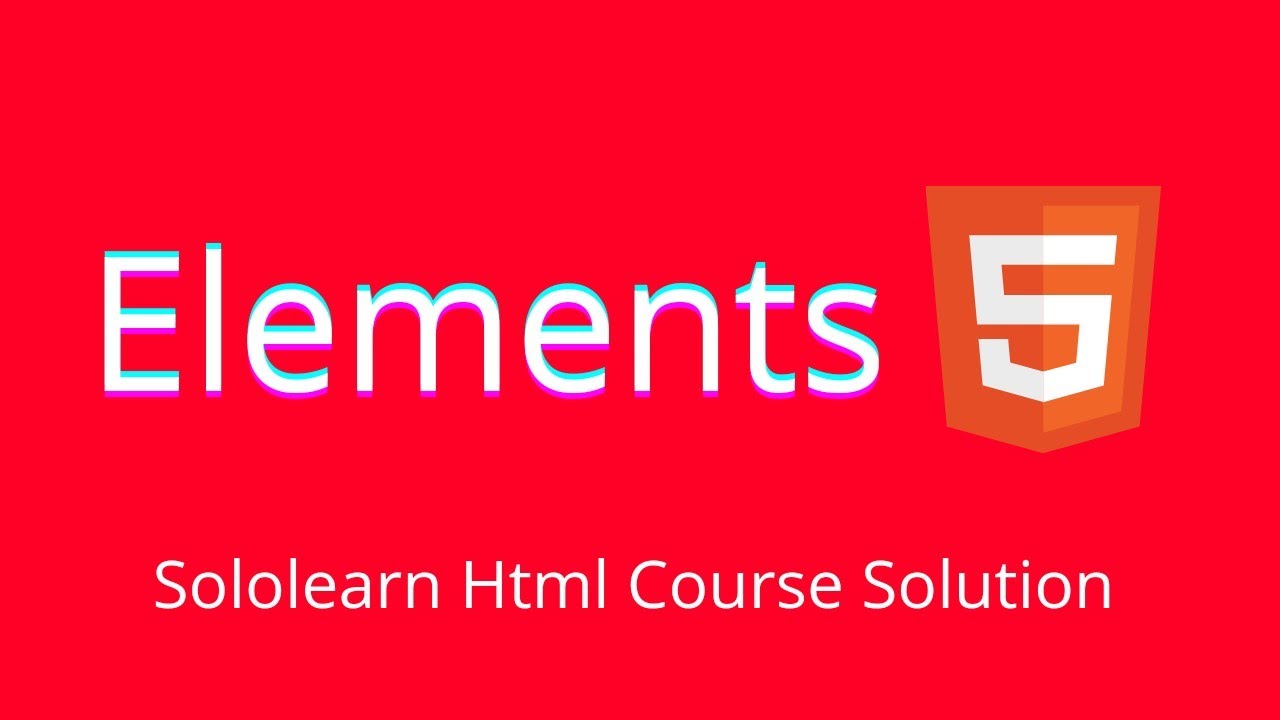 Elements | Html Basic | Sololearn Html Course Solution #shorts #sololearn #PCoder