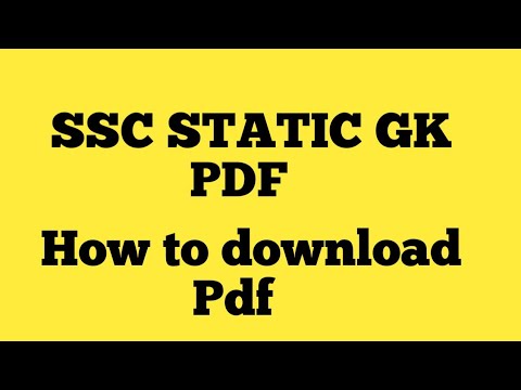 Ssc static gk pdf | Static gk pdf for ssc