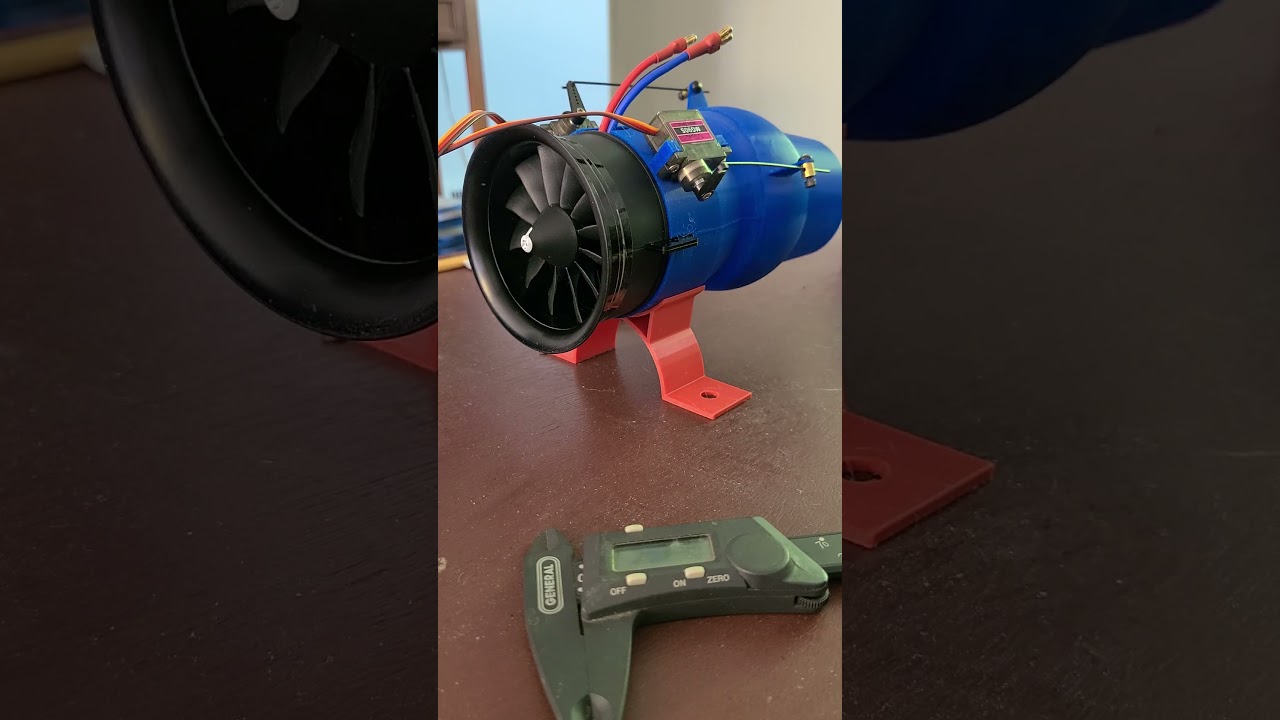 3D printed 70mm EDF Thrust Vectoring