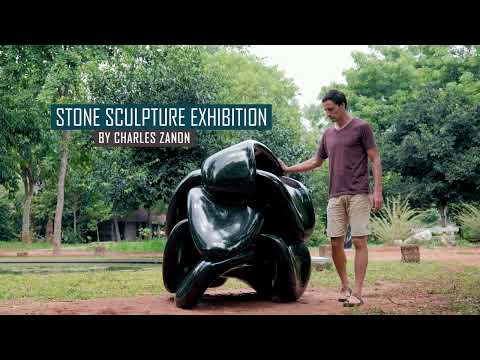 Stone Sculpture Exhibition by Charles Zanon @ Auroville Botanical Garden Auroras Eye Films